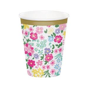 Floral Party Cup - Garden Party, Garden Baby Shower, Garden Bridal ...