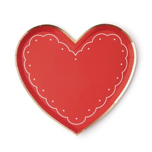 Red Heart Plates - Valentine's Day Party, Heart Bachelorette ...