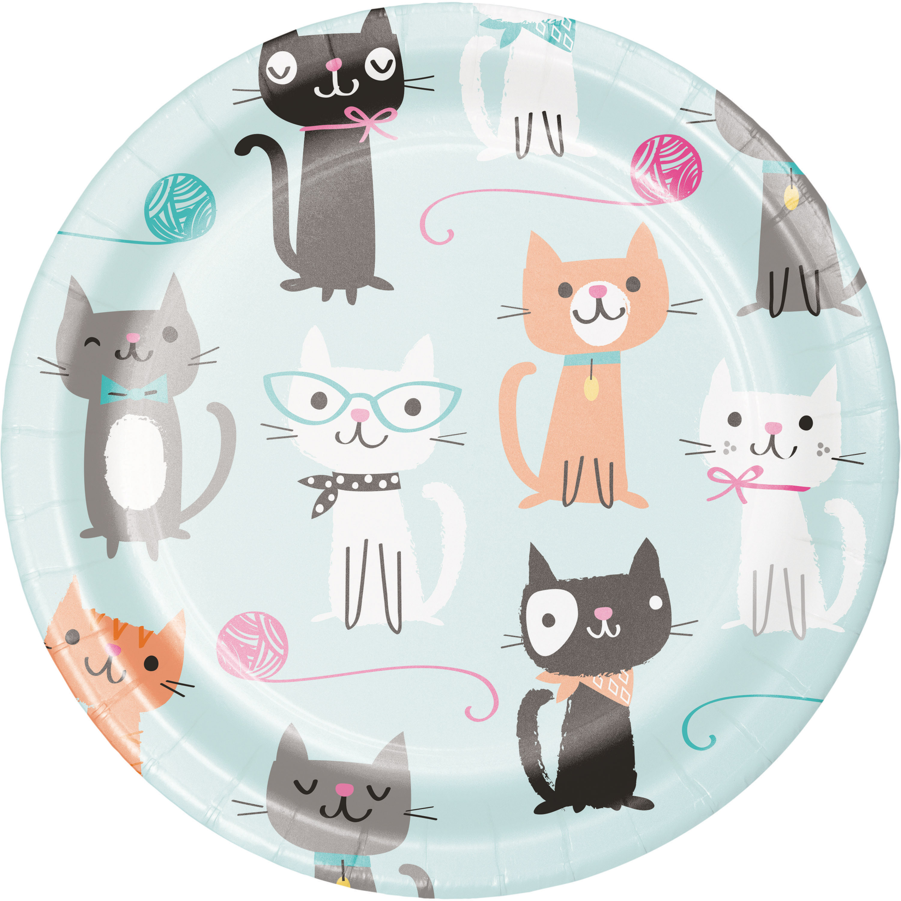 Cat Party Plates Cat Birthday Cat Party Supplies Kitty - Etsy