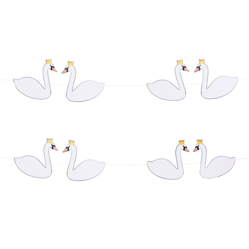 Swan Banner Swan Garland Swan Party Decorations Swan - Etsy