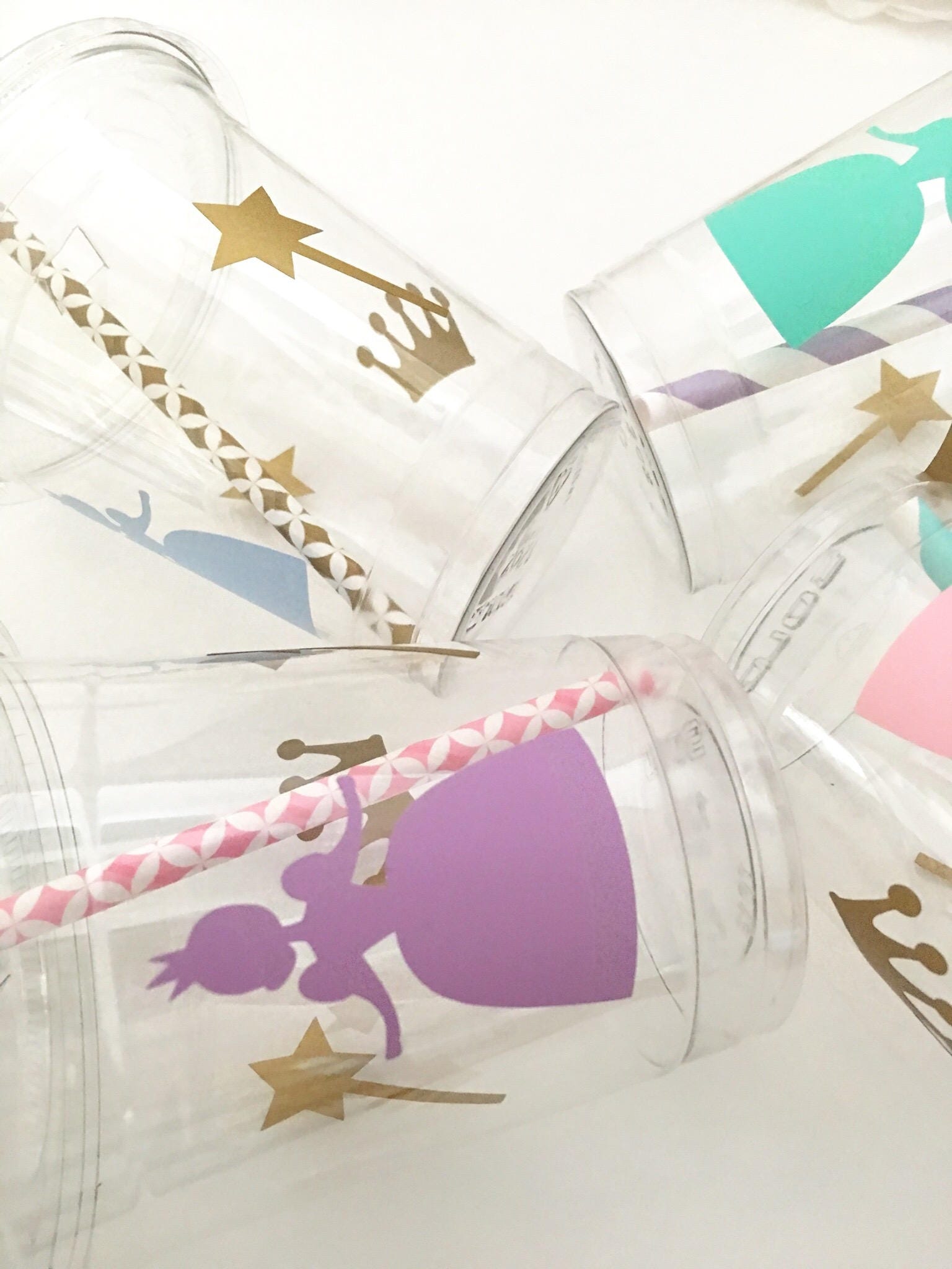 Princess Party Cups - Princess Birthday, Princess Baby Shower, Princess ...