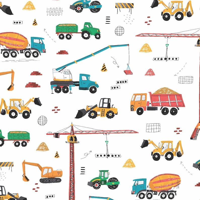 Construction Wrapping Paper Construction Birthday Paper - Etsy
