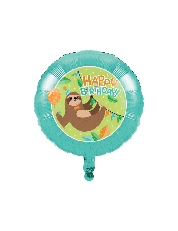 Sloth Birthday Balloon Sloth Birthday Decorations Sloth | Etsy