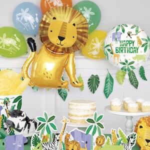 18" Safari Birthday Balloon - Party Decorations, Safari Jungle Birthday ...