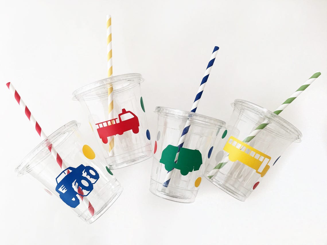 Transportation Party Cups Transportation Party Supplies - Etsy