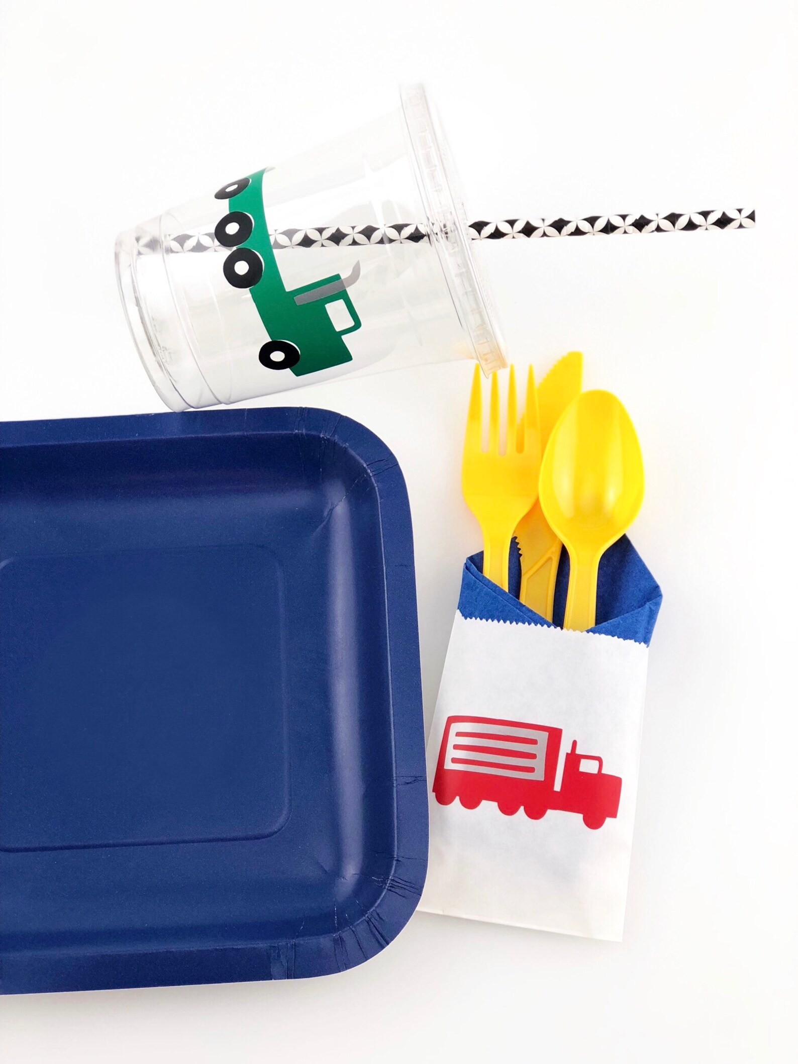 Party Cups Big Rig Party Truck Birthday Transportation - Etsy