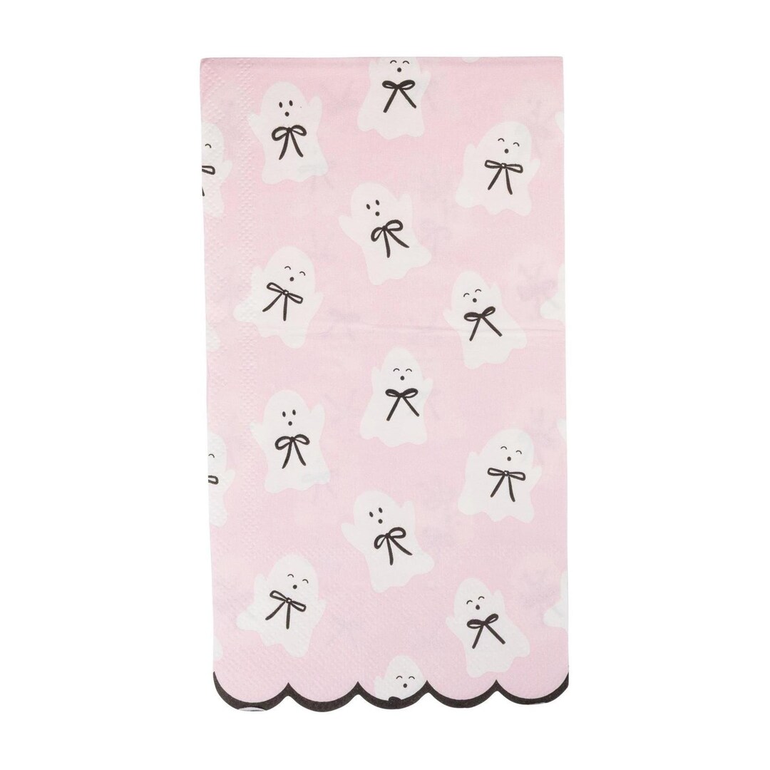 Pink Ghosts Napkins, 24-piece Paper Napkins, Halloween Party Supplies ...
