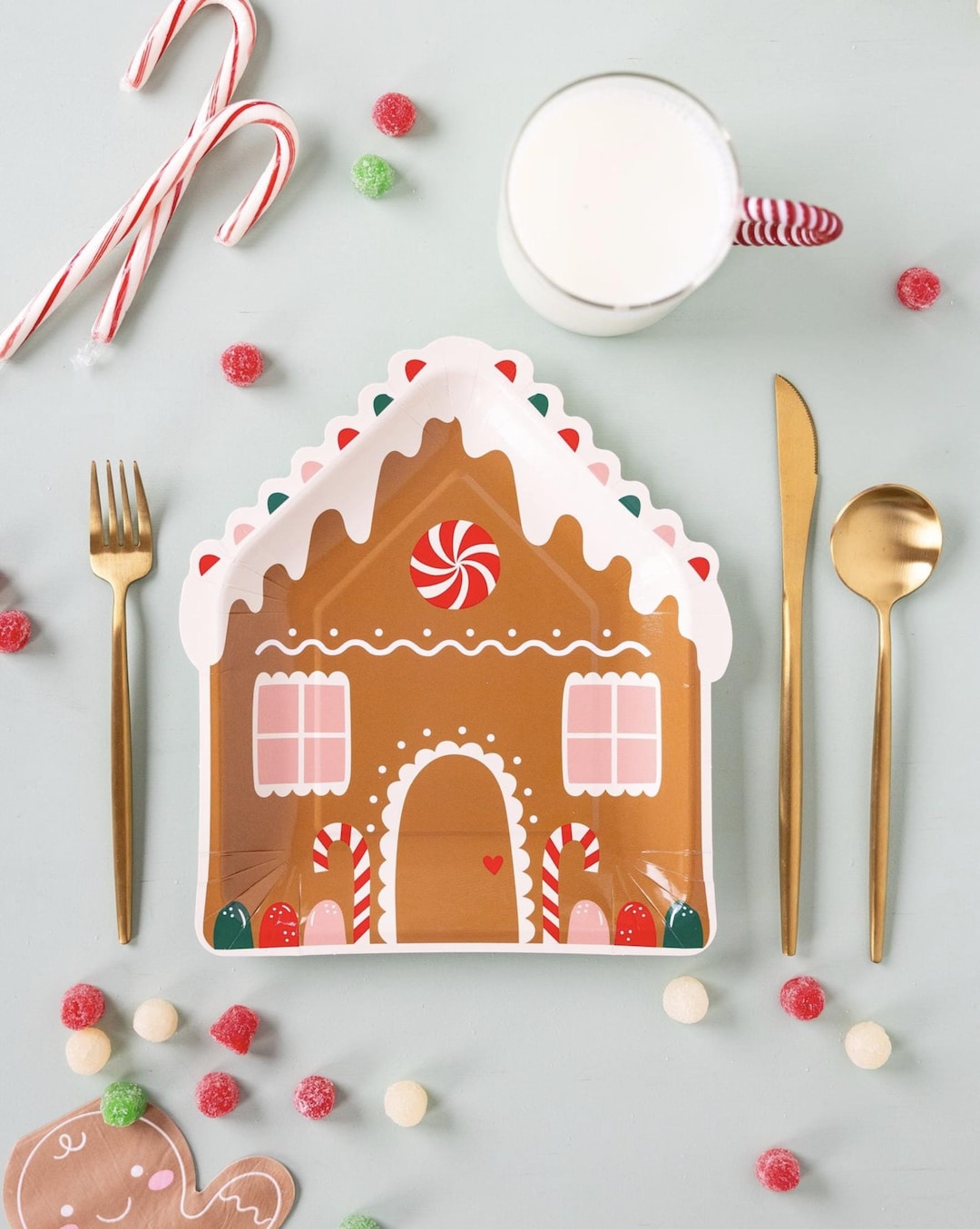 Gingerbread House Plates - Holiday Dinner Plates, Gingerbread Party ...