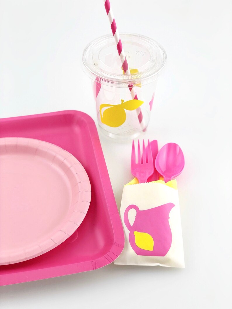 Pink Lemonade Party Cutlery Pink Lemonade Birthday Party - Etsy