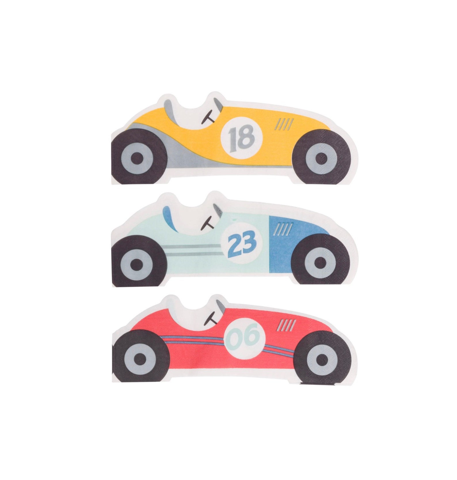 Vintage Race Car Party Napkins - Car Birthday Decorations, Racing Party ...