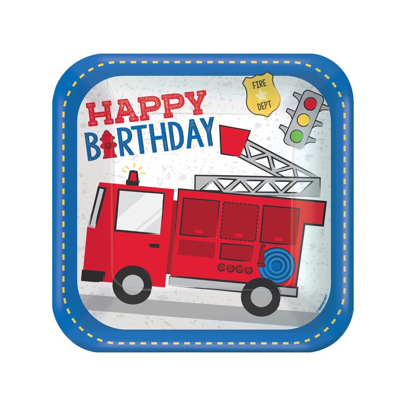 Firetruck Birthday - Etsy