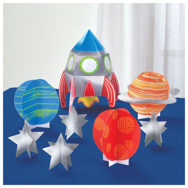 Space Party Centerpiece Rocket Birthday Space Birthday - Etsy
