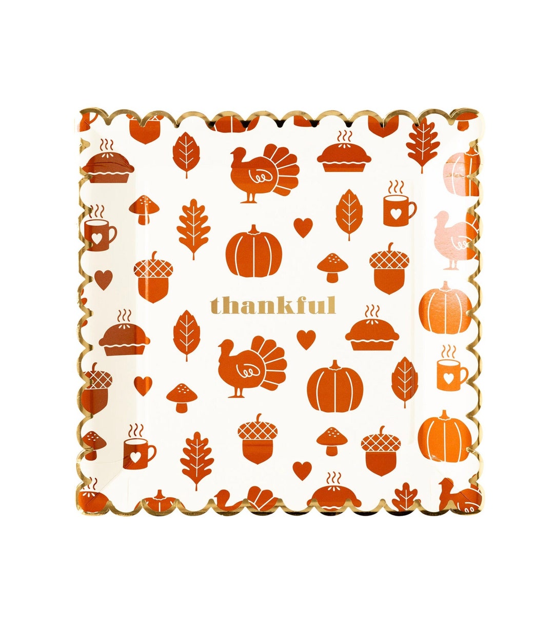 Thankful Dinner Plates - Thanksgiving Plates, Fall Party Supplies ...