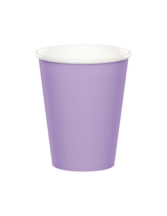 24 Lavender 9oz Cups Purple Party Cups Lilac Paper Cups | Etsy