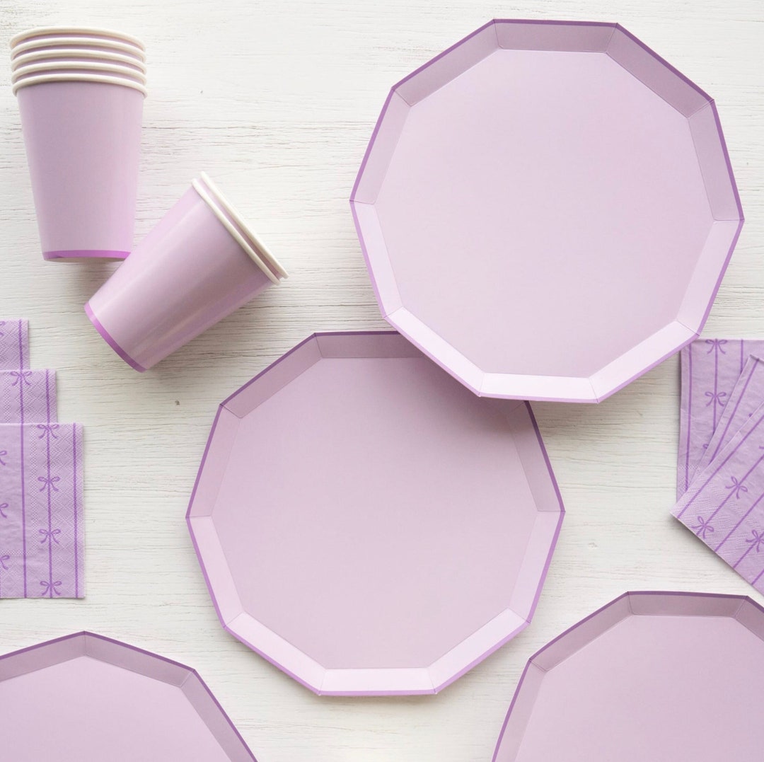Lavender Party Plates - Pastel Party Supplies, Bachelorette Party ...