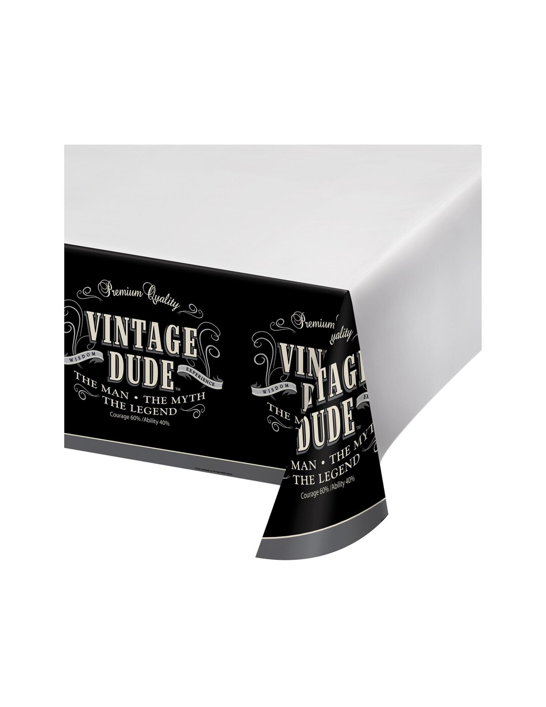 Vintage Dude Tablecloth - Aged to Perfection, Masculine Birthday, Guy ...
