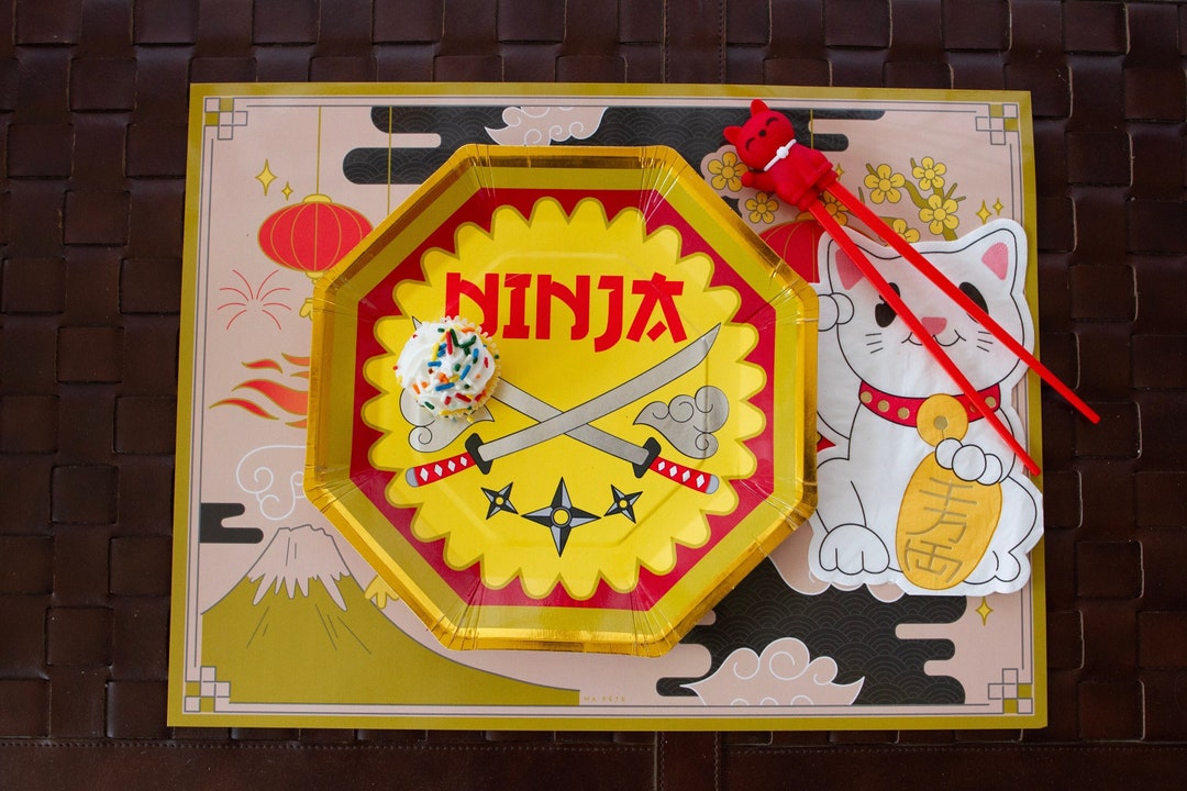 Ninja Birthday Plates - Karate Birthday Decorations, Ninja Party ...