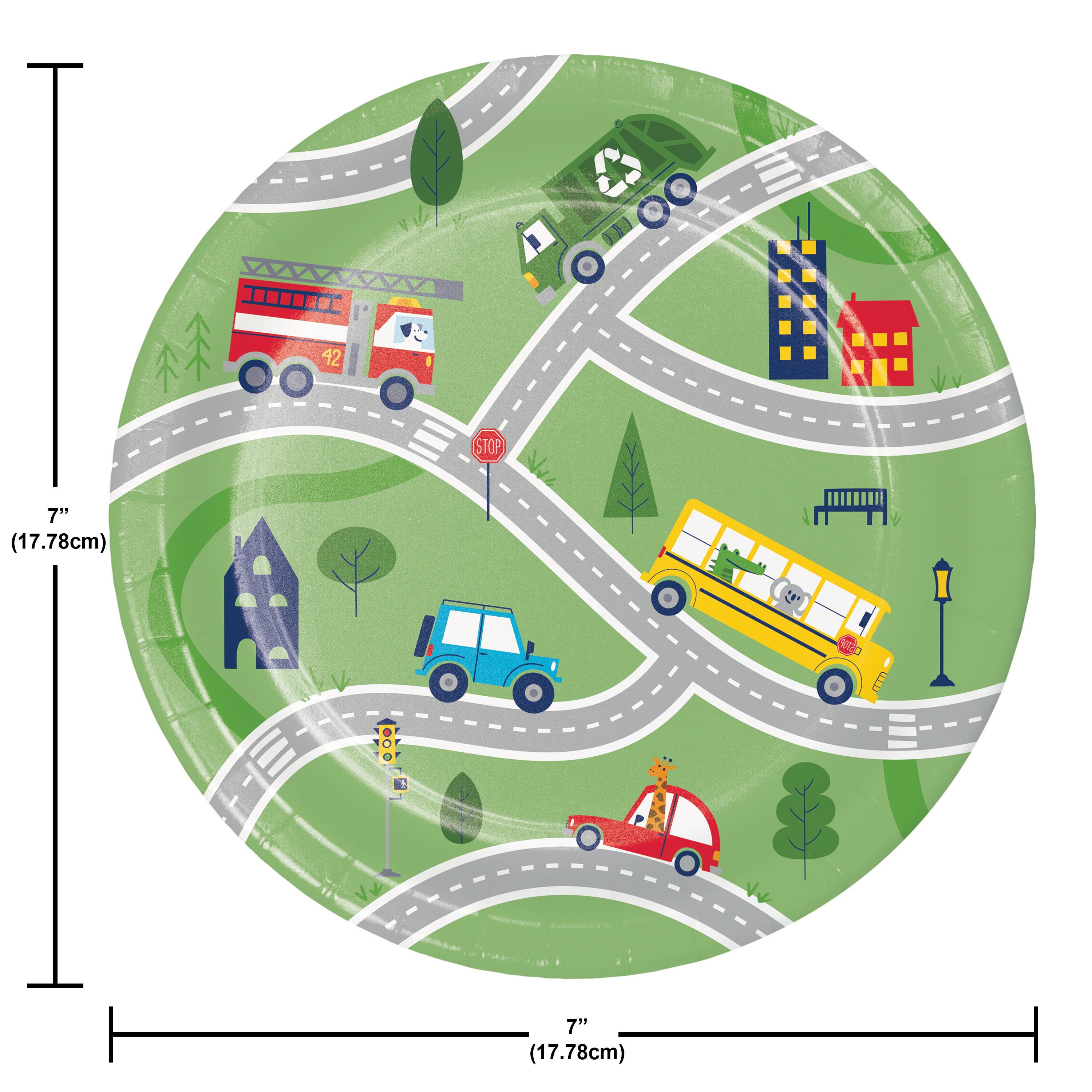 Transportation Birthday Supplies - Vehicles Party Plates, Birthday ...