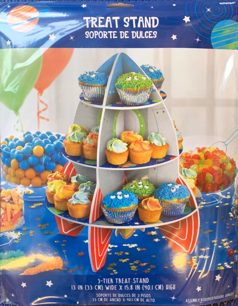 Rocket Cupcake Stand Space Party Space Birthday Rocket | Etsy