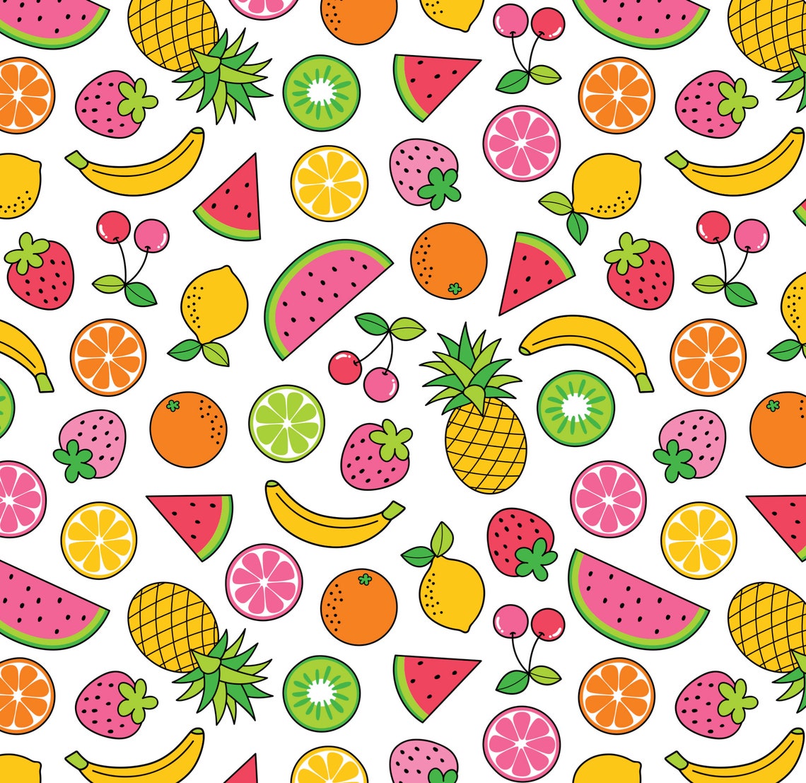 Fruit Wrapping Paper Fruit Party Fruit Birthday Party | Etsy