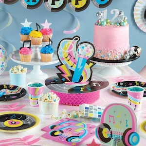 Karaoke Party Centerpiece - Popstar Birthday Decorations, Music Party ...