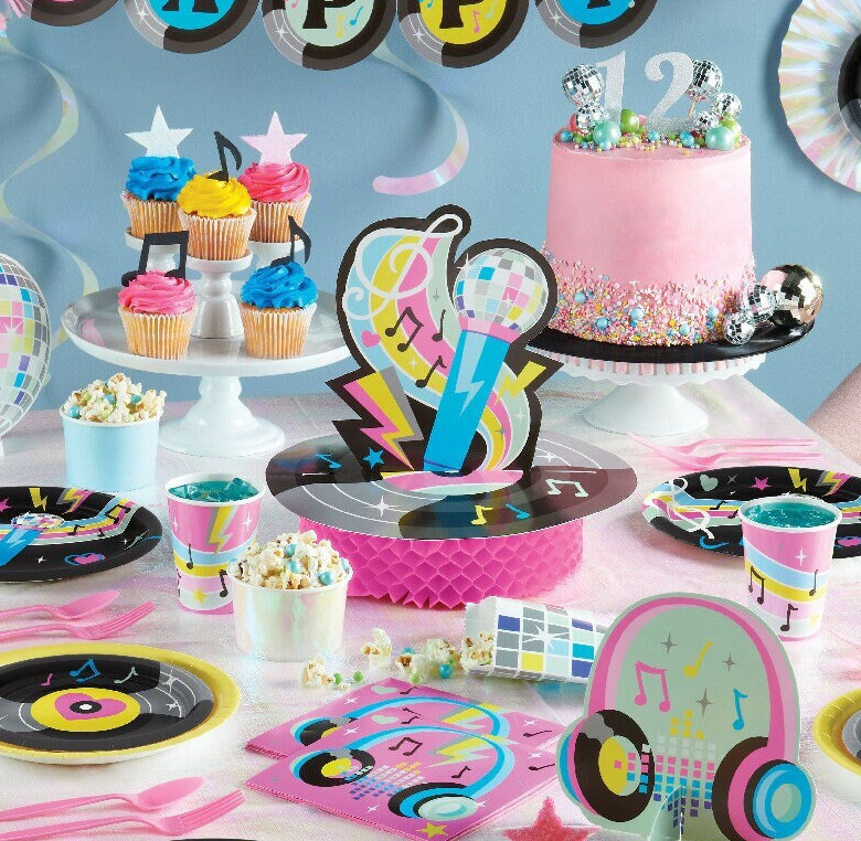 Karaoke Party Centerpiece - Popstar Birthday Decorations, Music Party ...