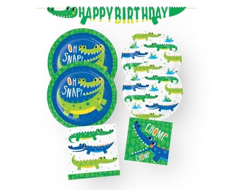 Alligator Party Plates Alligator Small Plates Oh Snap Party - Etsy