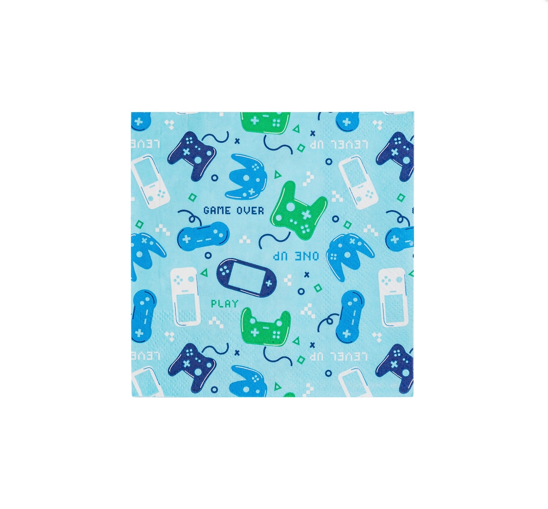 Level up Gamer Party Napkins - Gamer Birthday Decorations, Video Game ...