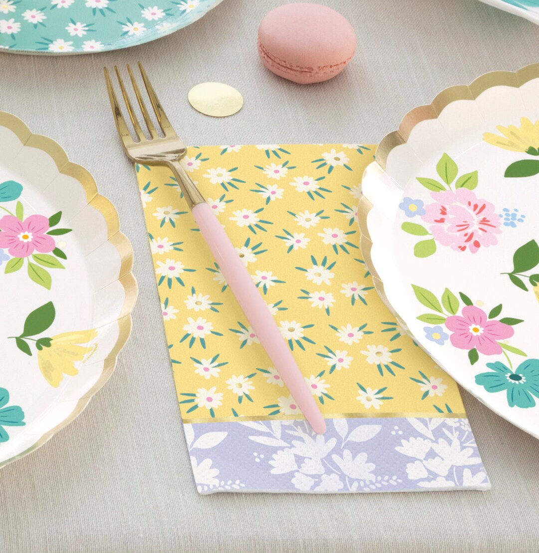 Spring Daisy Party Napkins - Garden Birthday Decorations, Spring Tea ...