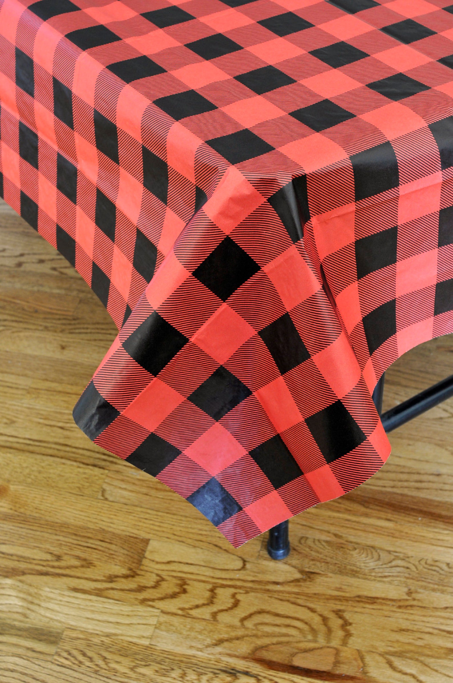 Buffalo Plaid Tablecloth Lumberjack Party Decorations - Etsy