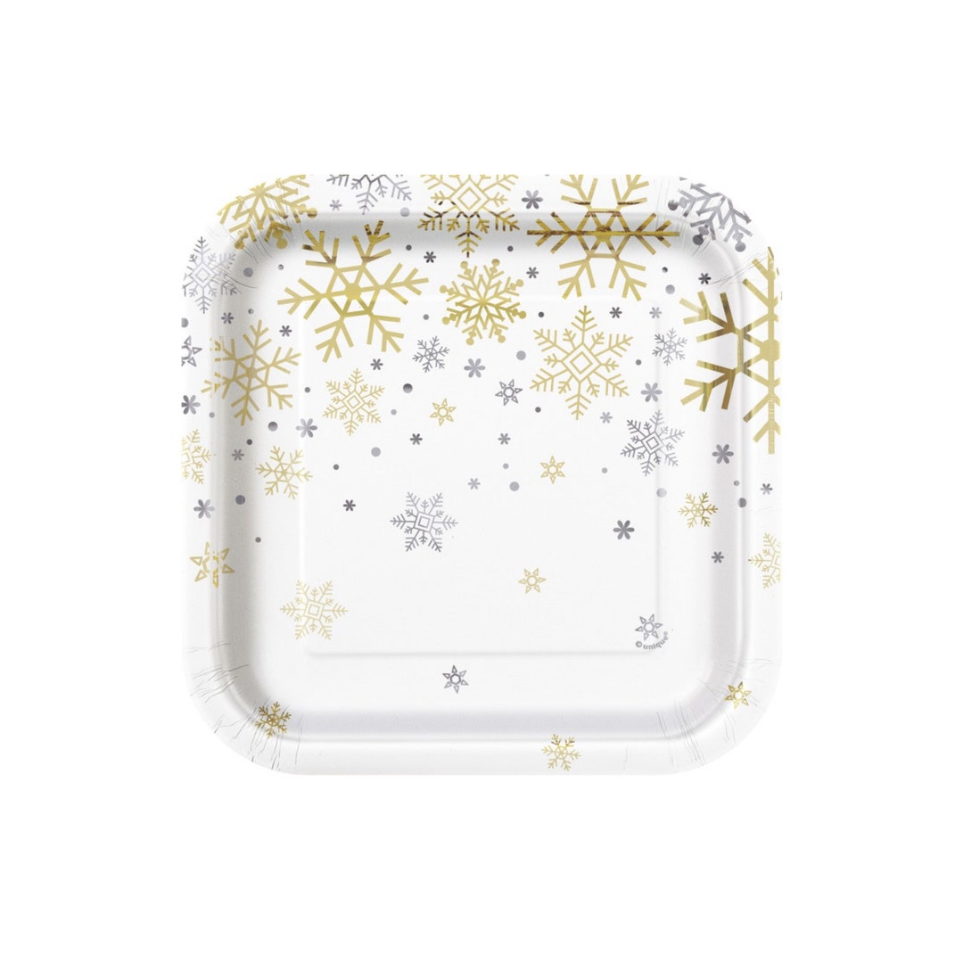 Snowflake Cake Plates - Snow Princess Party Supplies, Winter Baby ...