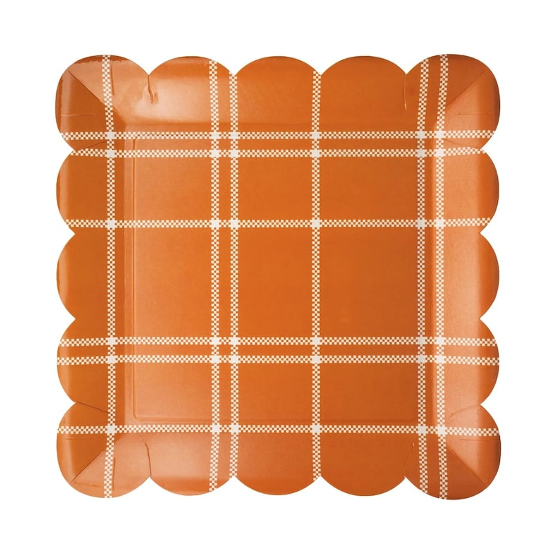 Burnt Orange Party Plates - Etsy