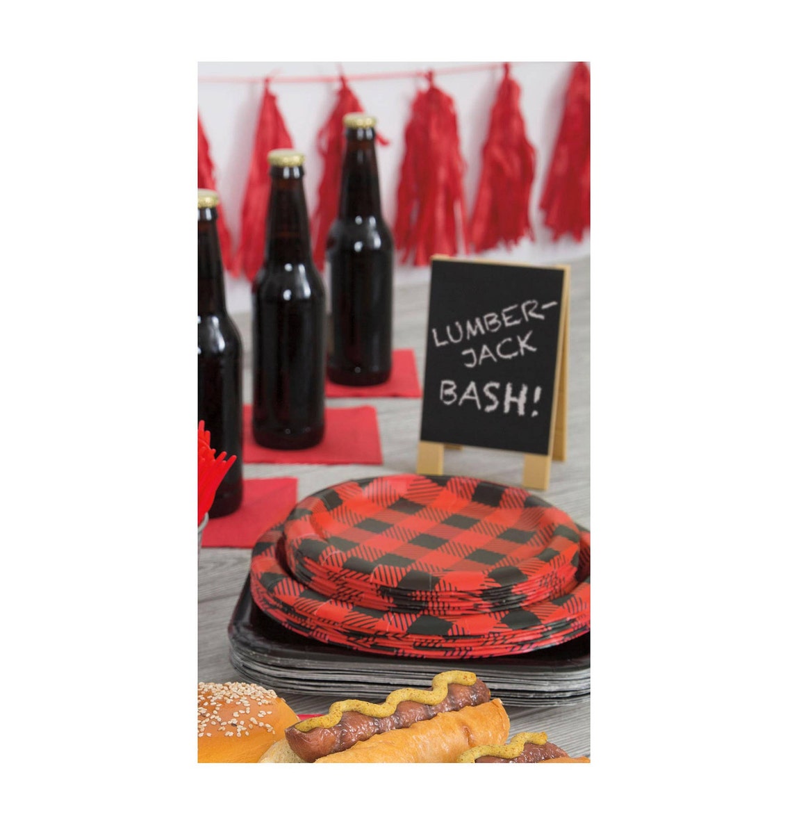 Lumberjack Plates Lumberjack Party Buffalo Plaid Plates - Etsy