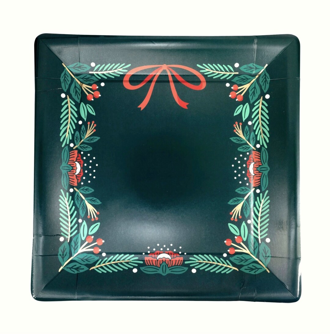 Green Christmas Plates - Elegant Christmas Dinner Plates, Christmas ...