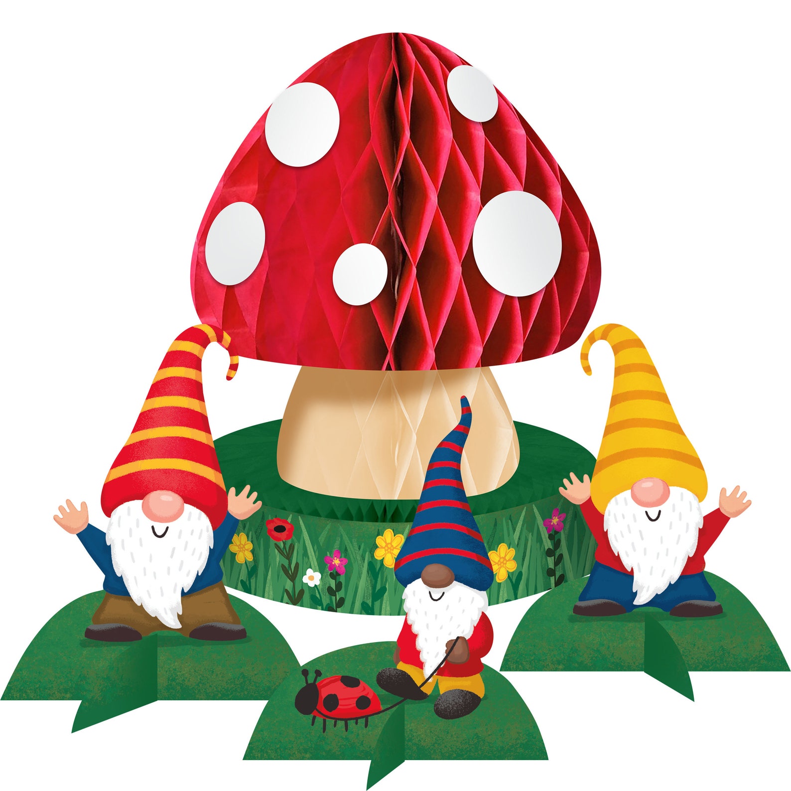 Gnome Centerpiece Kit - Enchanted Forest Table Decorations, Gnome Party ...