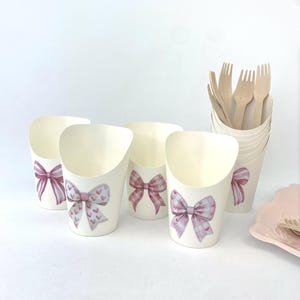 Pink Bows Charcuterie Cups - Coquette Bachelorette Party, Valentines ...