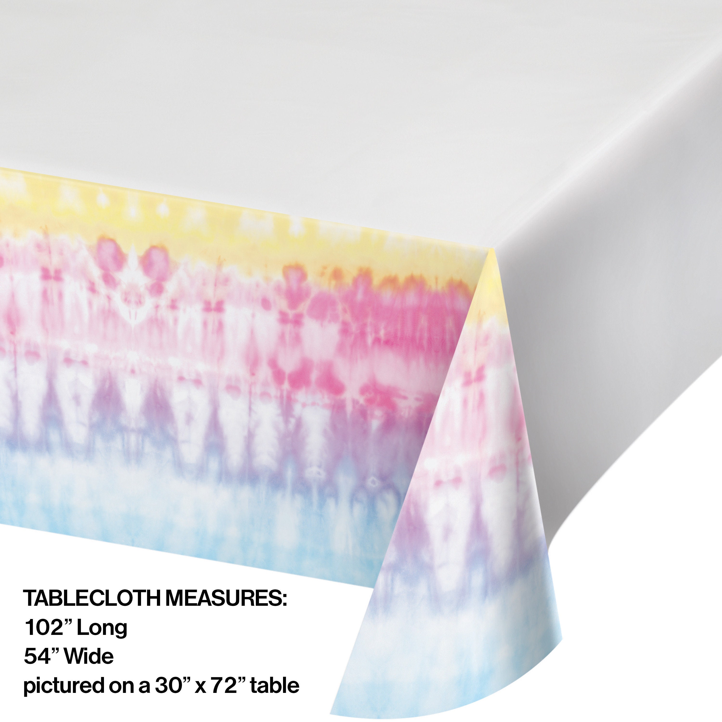 Tie Die Party Tablecloth - Tie Dye Birthday Decorations, Tie Dye Party ...