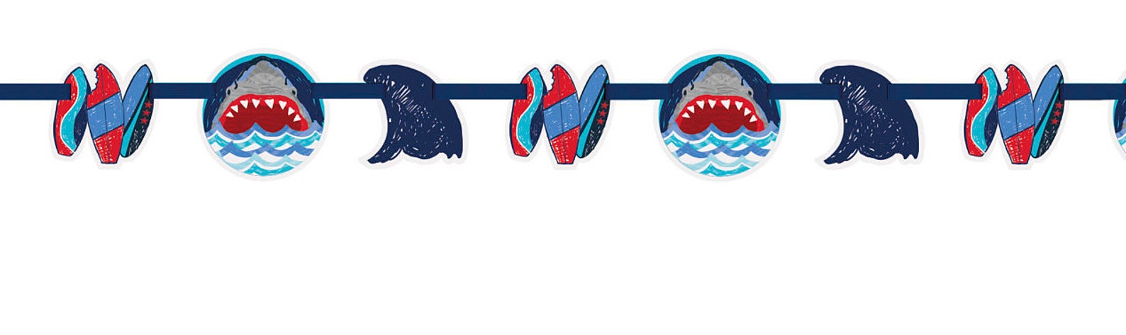 Shark Party Banner Shark Party Supplies Shark Birthday | Etsy