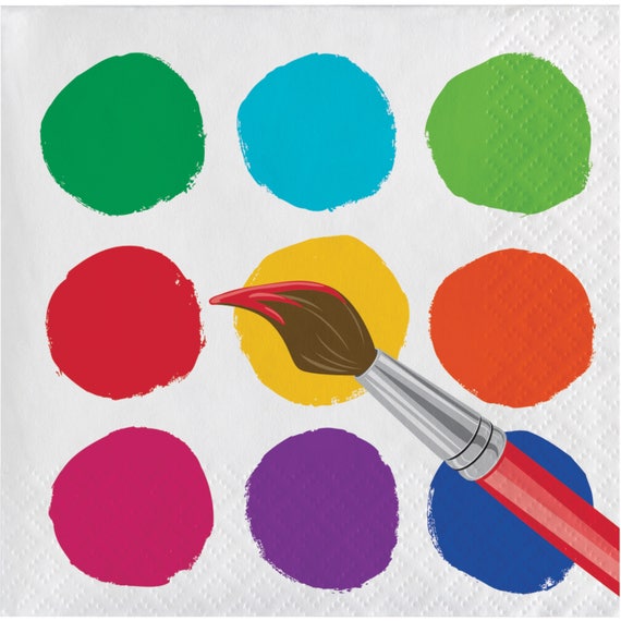 Paint palette party plates store