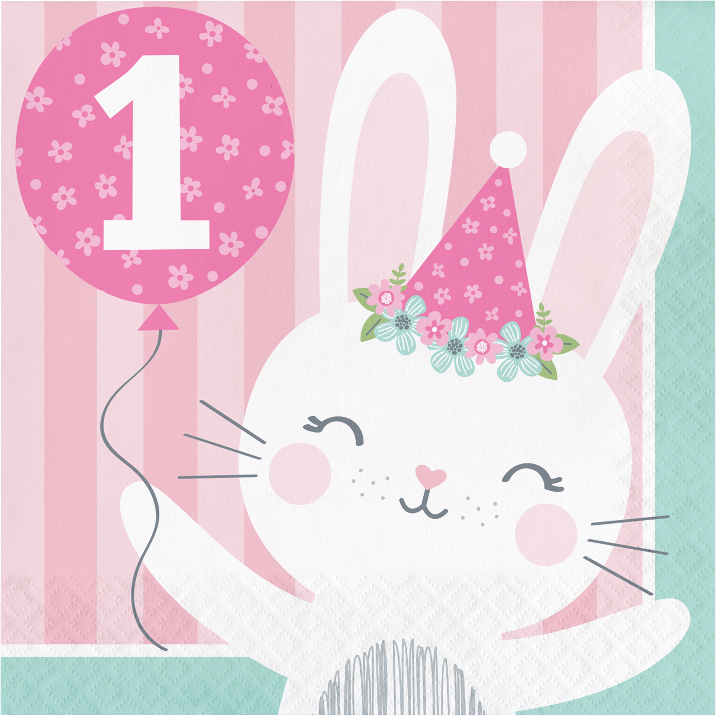 Bunny First Birthday Napkins - Some Bunny is One, Bunny Birthday ...