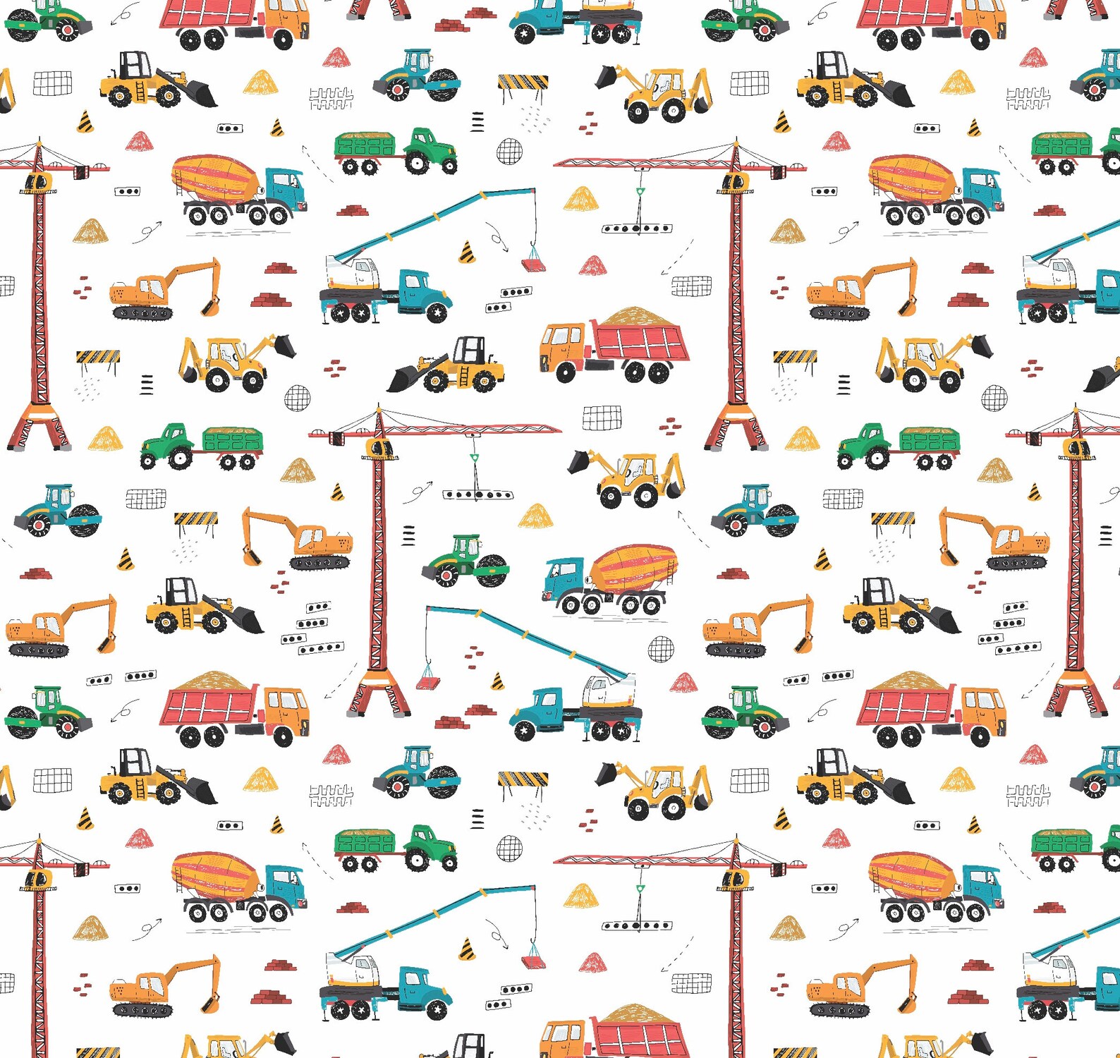 Construction Wrapping Paper Construction Birthday Paper - Etsy