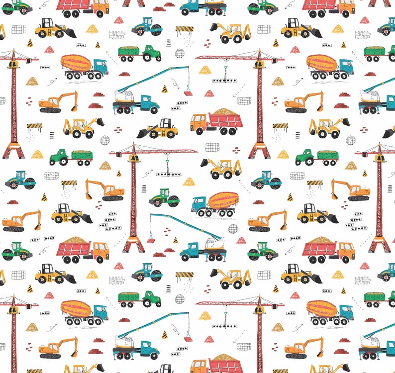 Construction Wrapping Paper Construction Birthday Paper - Etsy