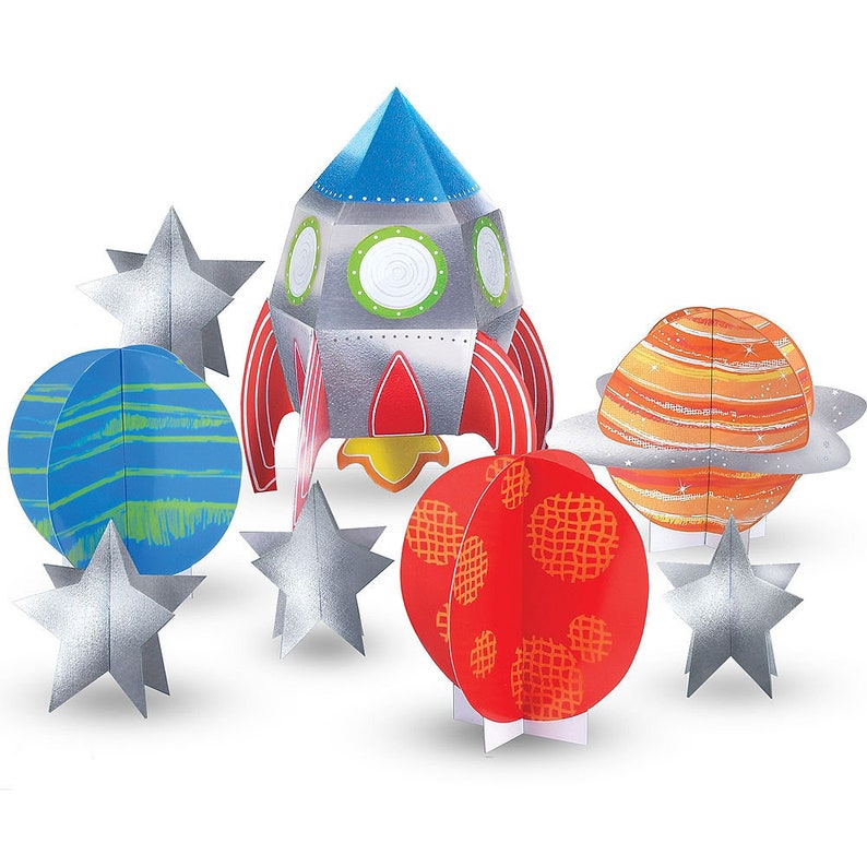 Space Party Centerpiece Rocket Birthday Space Birthday - Etsy