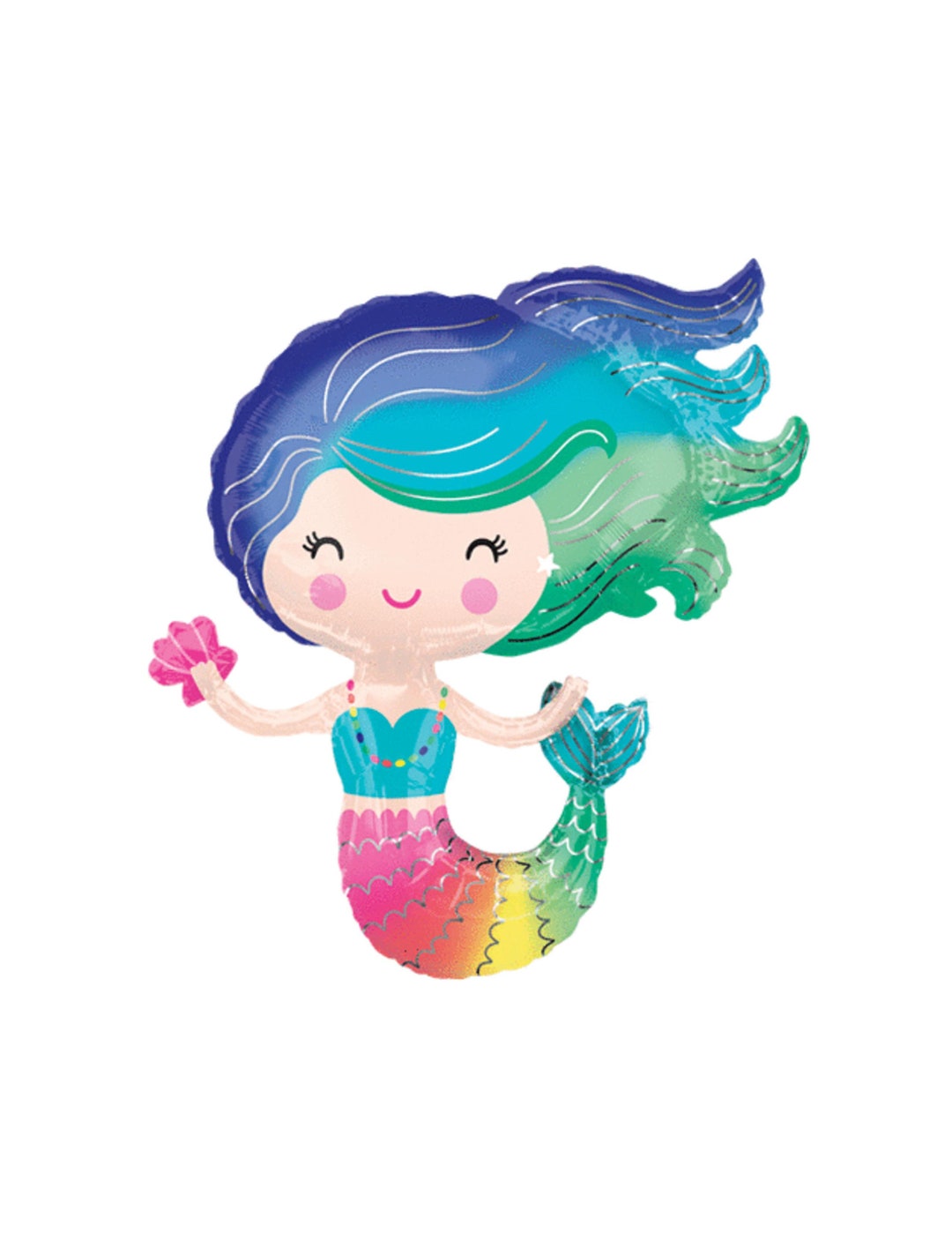 30" Mermaid Balloon - Mermaid Party Balloon, Mermaid Birthday, Mermaid ...