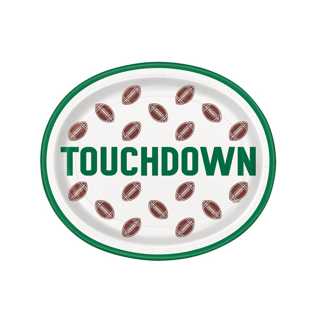 Football Serving Plates, Paper Plates, Party Plates, Sports Party ...