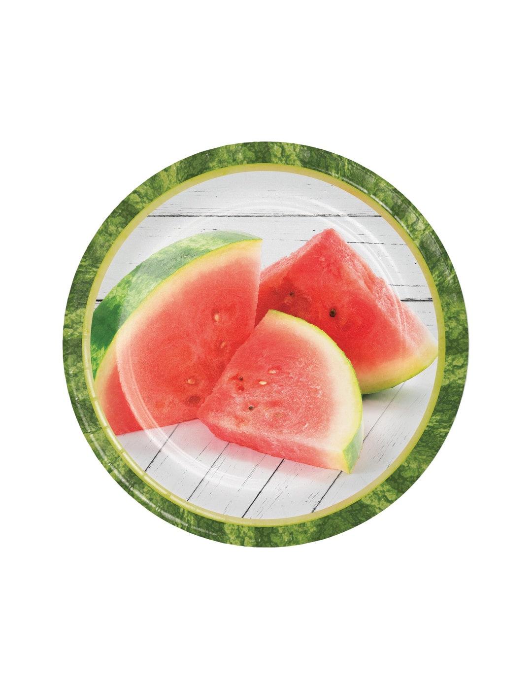 7" Watermelon Plates - Watermelon Party, Watermelon Birthday, One in a ...