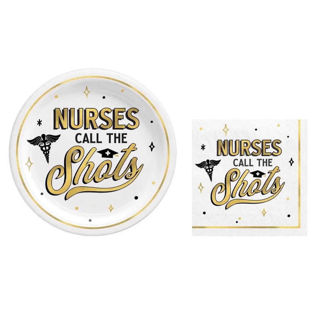 Nurse Graduation Party Supplies - BSN Graduation Party Plates, Nurse ...