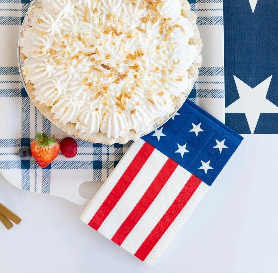 American Flag Napkins 24ct, Patriotic Party Decorations, July 4th Party ...