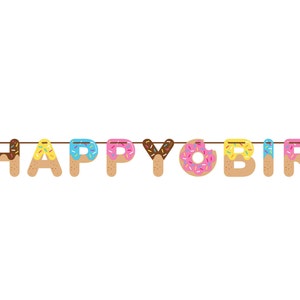 Donut Banner - Donut Party Decorations, Donut Birthday Party Supplies ...