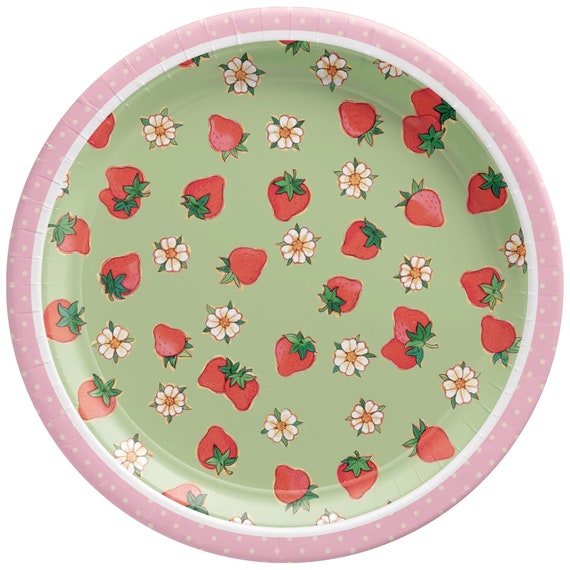 Strawberry paper plates store